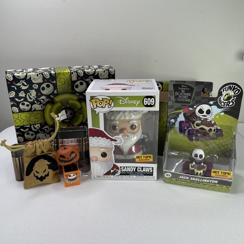 Funko POP! Nightmare Before Christmas Box Hot Topic Sandy Claws *Open ...