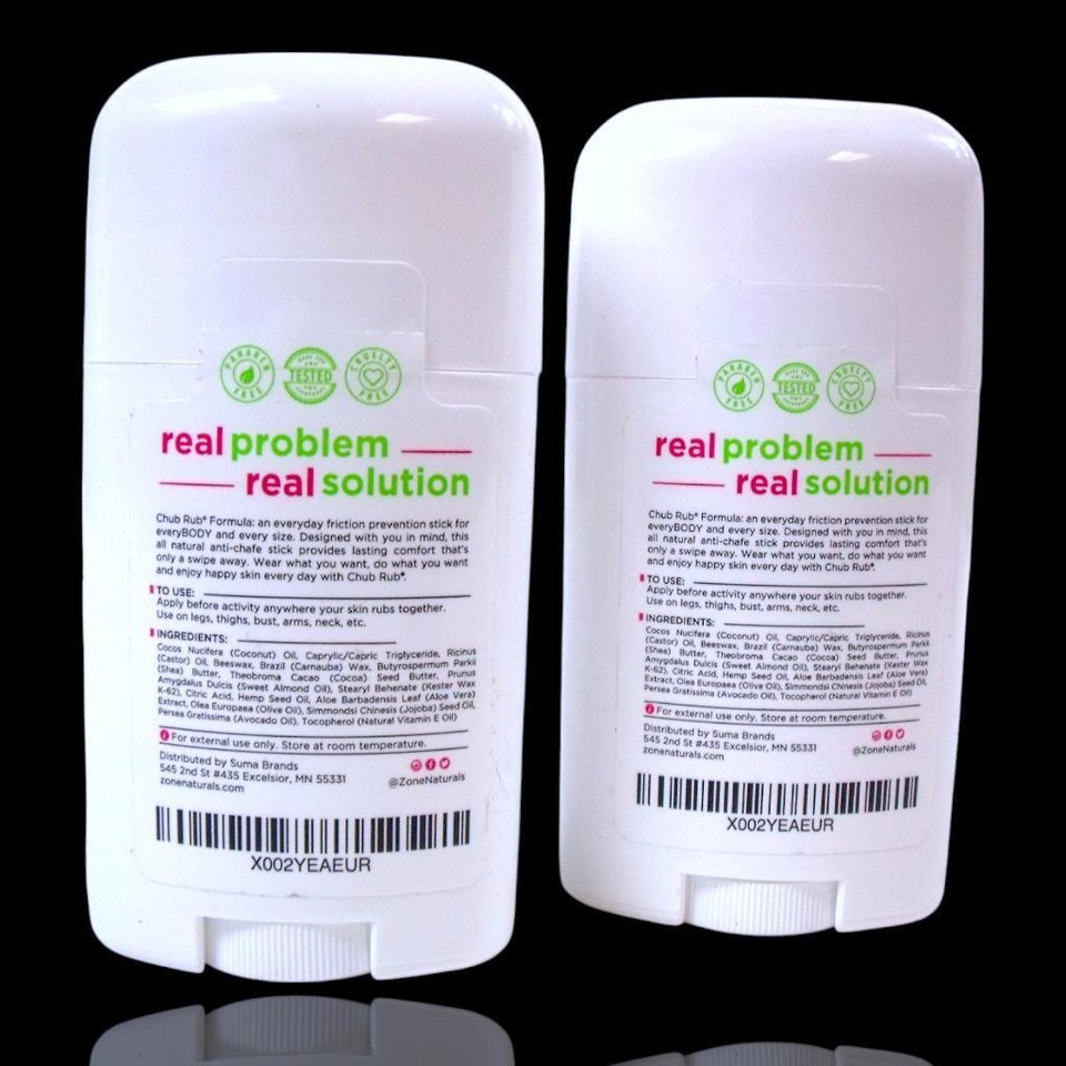 2-Pack, Chub Rub Zone Naturals Anti-Chafe Stick Red Bumps Thighs New ...