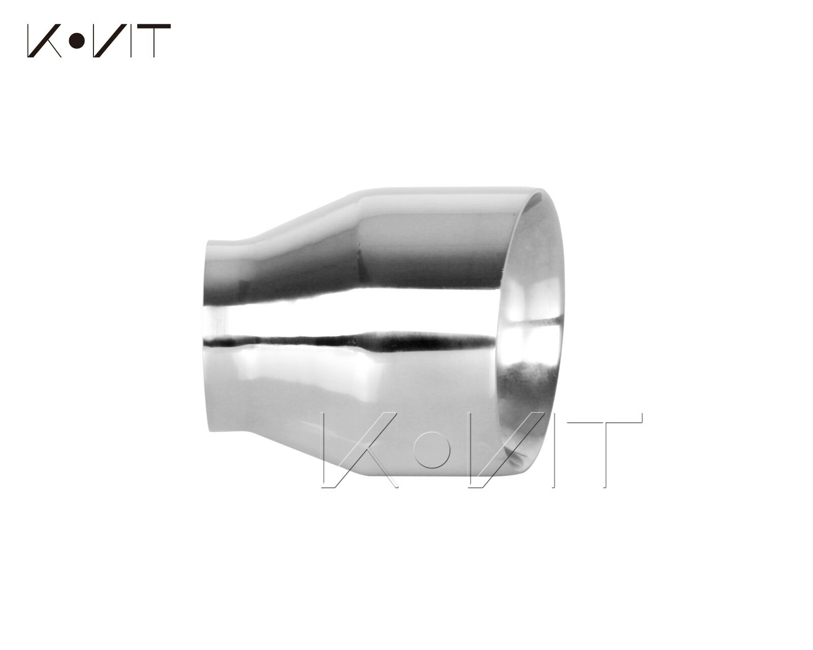 Inlet 2.5", Outlet 4" Dual Wall Slant Angle Cut Exhaust Tip Tail Pipe ...