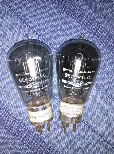 NOS 1923 Gecovalve LS5 pair globe tubes gec marconi osram 300b re604 ...
