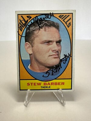 1967 Topps Stew Barber Signed Card Auto Autograph NFL Buffalo Bills | eBay