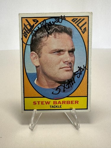 1967 Topps Stew Barber Signed Card Auto Autograph NFL Buffalo Bills | eBay