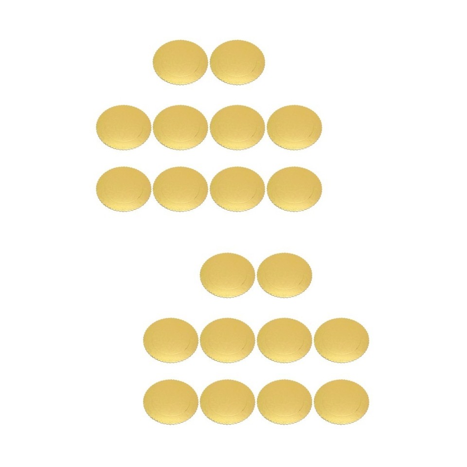20 Pcs Golden Round Shaped Cake Pads Creative Cake Board Simple Cake ...
