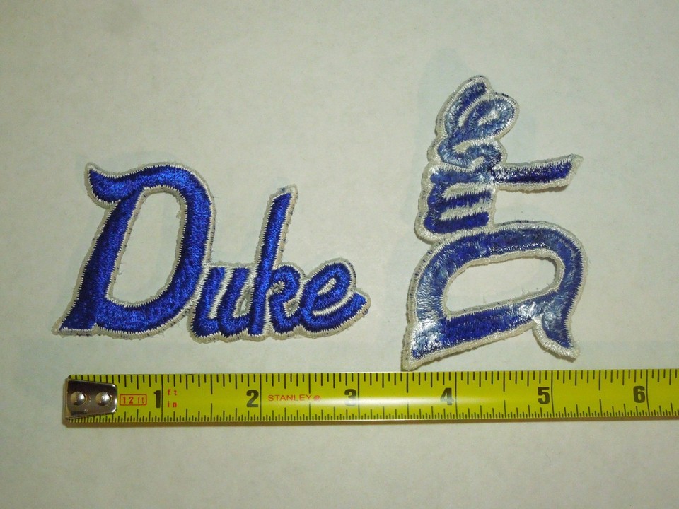 Lot of 3 Duke University Blue Devil's Patches- 3 Blue Fancy Script ...
