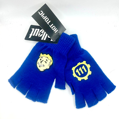 Fallout 4 Vault-Tec Knit Fingerless Gloves NWT Hot Topic | eBay