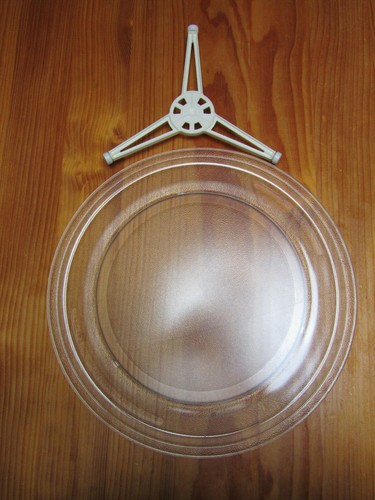 SHARP Carousel R-480L (W) 36cm glass turntable plate + roller wheel ...