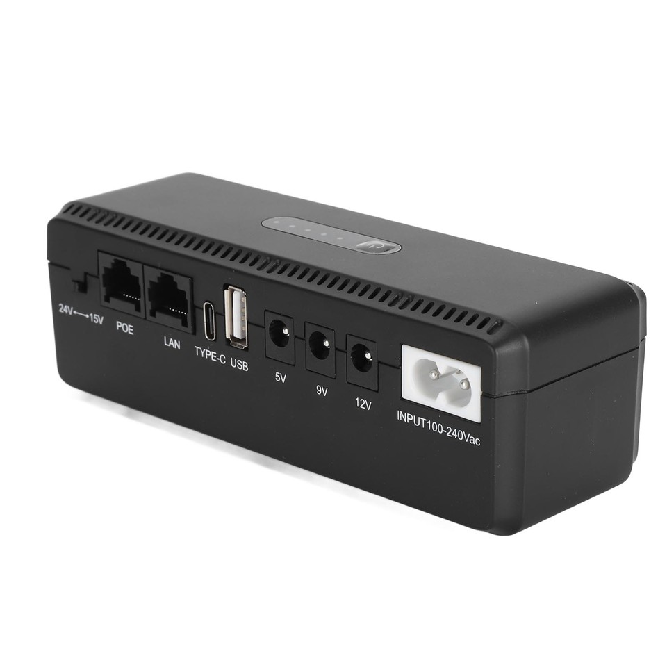 UPS Battery Backup 10400mAh 5V 9V 12V 15V 24V Uninterruptible Power ...