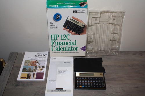 HP 12C Financial Calculator Financing Complete w/ handbook, Open Box ...