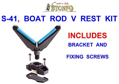 STONFO 41 SIDE FIX BOAT ROD V REST KIT SEA FISHING UPTIDE TROLLING ROD ...