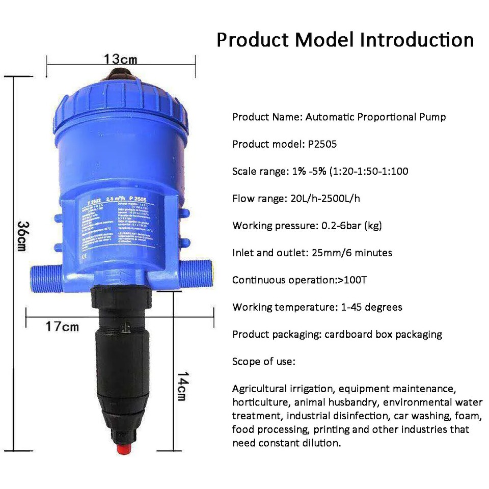 Proportioning Dispenser Dosing Pump Liquid Doser Plastic Controllable ...