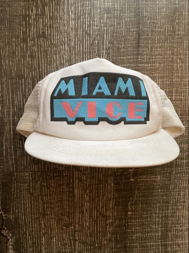 Vintage Miami Vice Snapback Baseball Hat Cap 1980's TV Show w/ Mesh ...