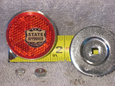 SCHWINN STRATOLITE REFLECTOR, BEZEL FOR LIGHTWEIGHT BIKE FENDER RED 52 ...