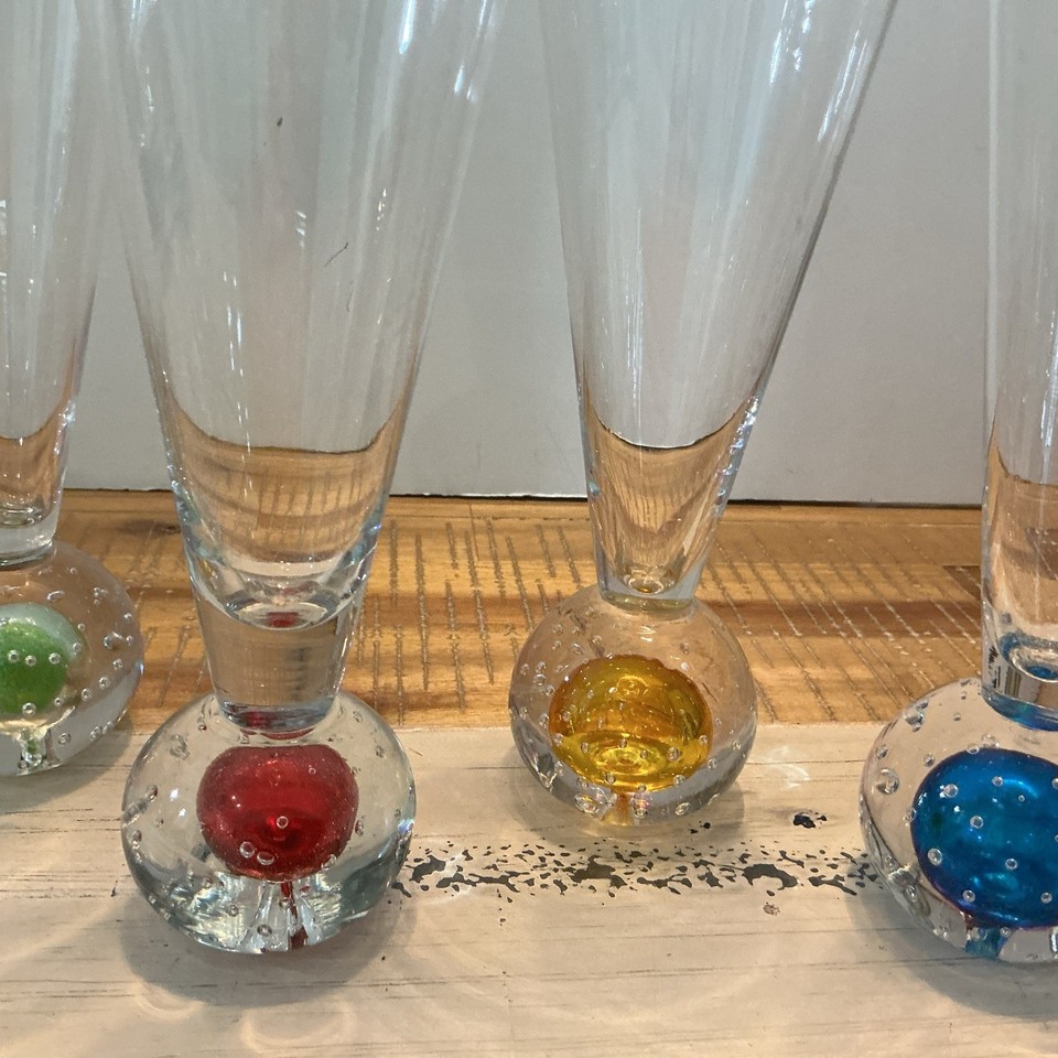 Bonfire Circleware Ball Stem Cocktail Pilsner Glasses 15 oz. Bubbles ...