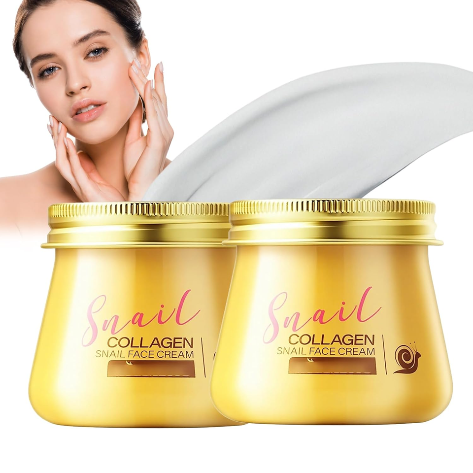 2PCS Snail Collagen Face Cream,Snail Collagen Face Rejuvenation Cream ...
