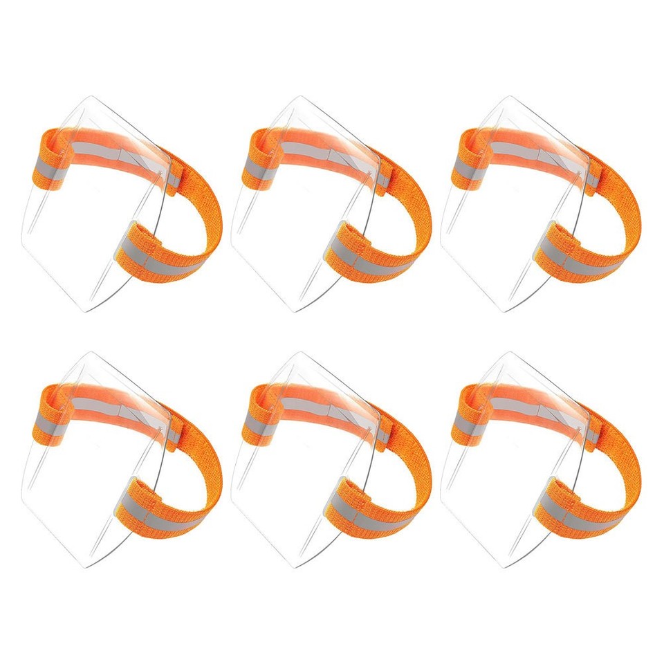 6 Pcs Name Tag Holder Adjustable Strap Arm Badge Wallet Armband Pass ...