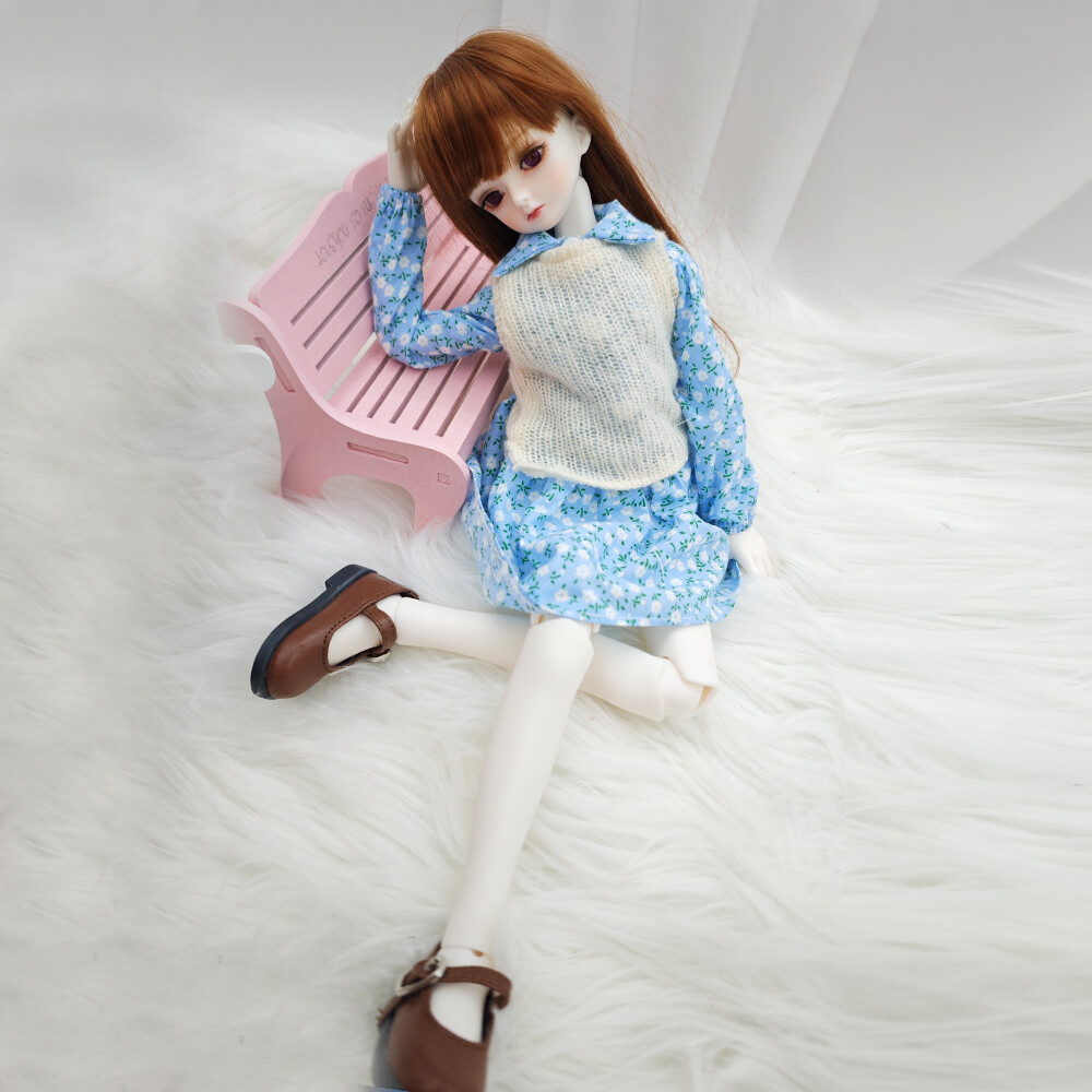 Full Set 1/4 BJD 40cm Pretty Girl Doll Resin Ball Jointed Dol with Face ...