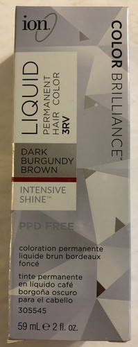 Ion Color Brilliance Permanent Hair Color 3RV Dark Burgundy Brown | eBay