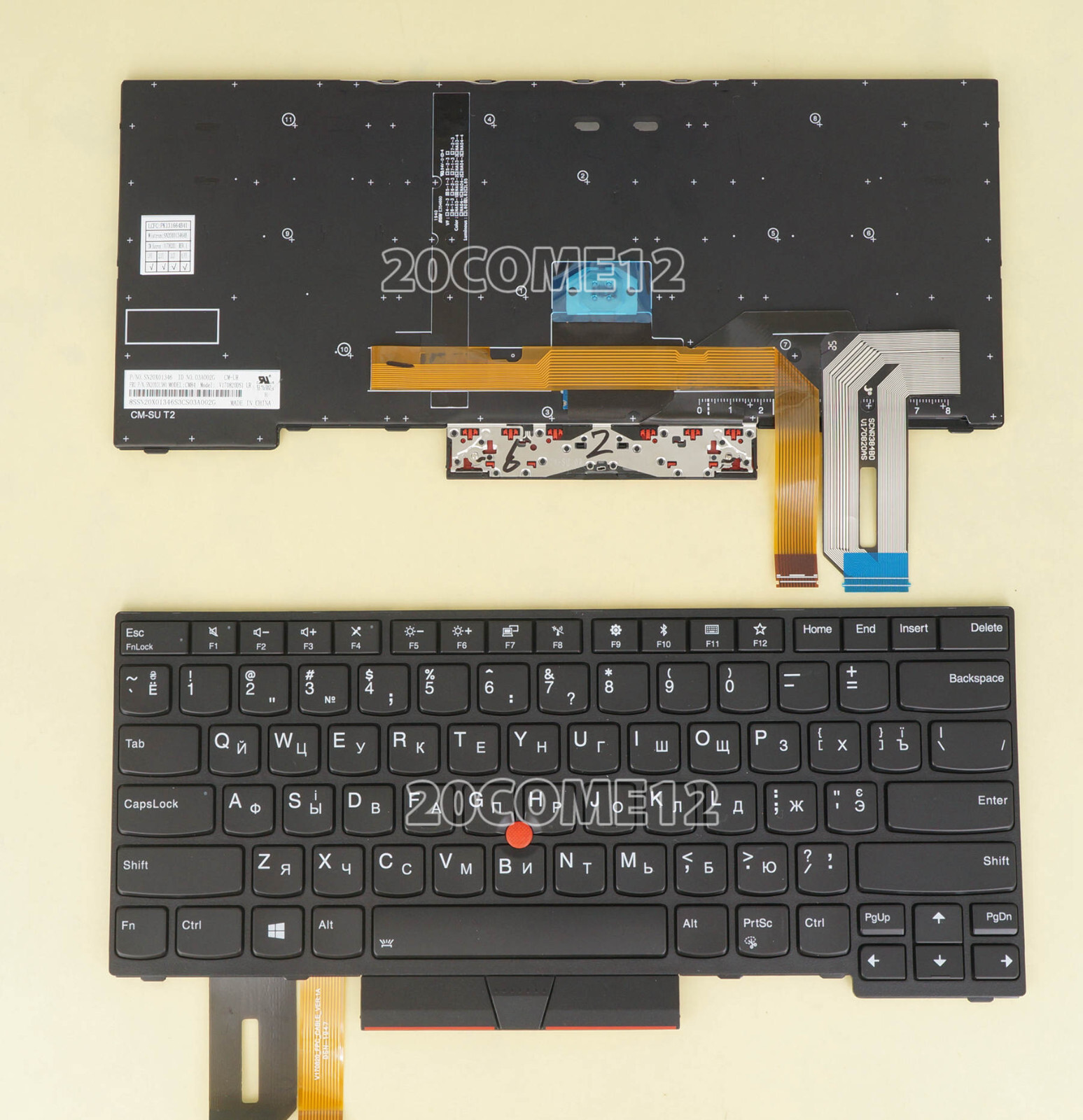 For Lenovo Thinkpad Yoga L380 L390 S2 3RD GEN Keyboard Backlit Ukraine ...