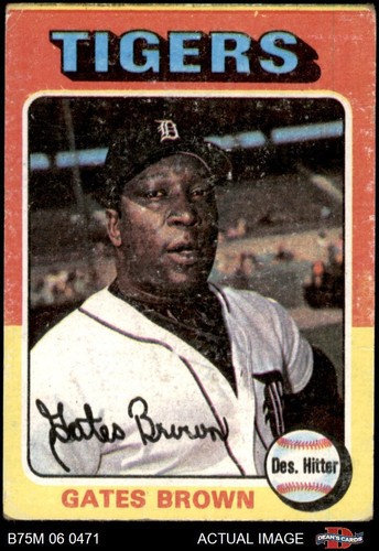 1975 Topps Mini #371 Gates Brown Tigers 1.5 - FAIR | eBay