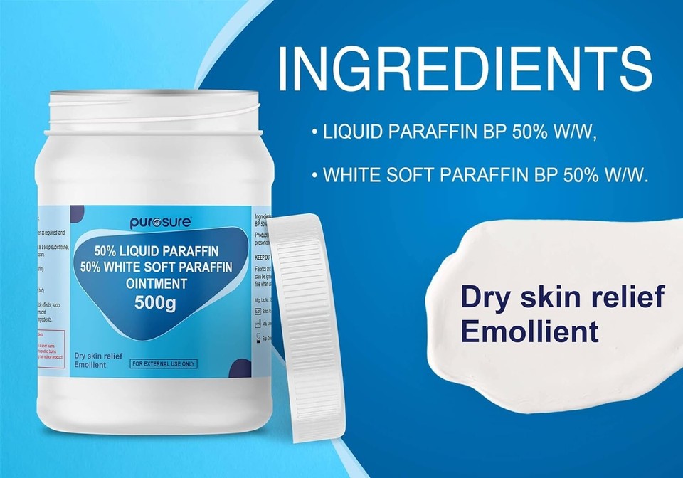 Liquid Paraffin Ointment 50% White Soft Parafin Onintment For Dry Skin ...