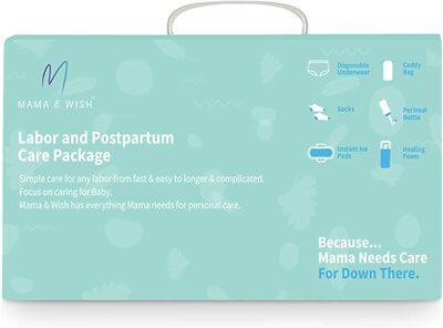 Mama & Wish Postpartum Essentials Kit for Mom-Includes Peri Bottle ...