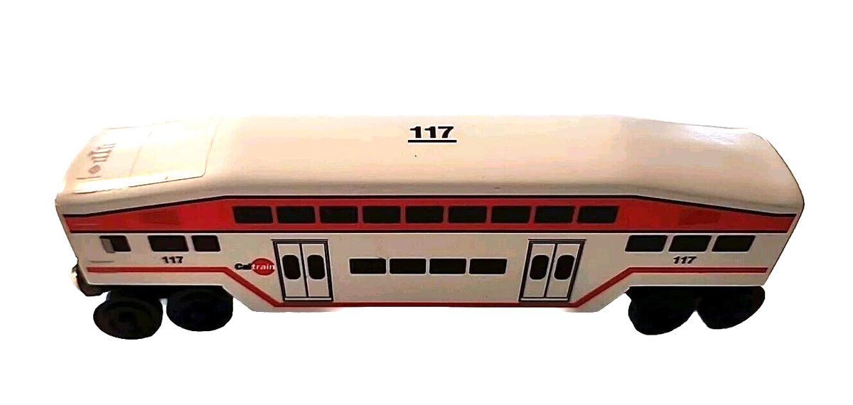 Wooden Caltrain Toy Trains Rapido 146027 HO BiLevel Commuter Car: