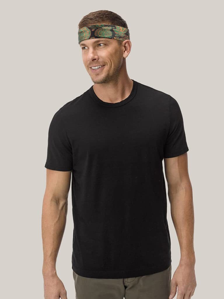 Folk Paisley Neck Rag 100% Mulberry Silk Square Scarf for Men Vintage ...