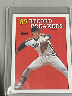 1988 Topps Baseball Card #6 Nolan Ryan 87 Record Breakers Error Card | eBay