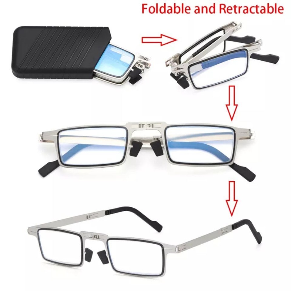 Eyeglasses Hyperopia Eyewear Foldable Reading Glasses With Glasses Case ...
