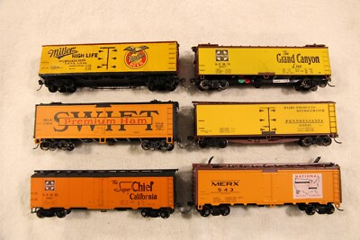 HO lot of 6 Athearn Accurail Reefers Miller Beer, Swift, Santa Fe | eBay