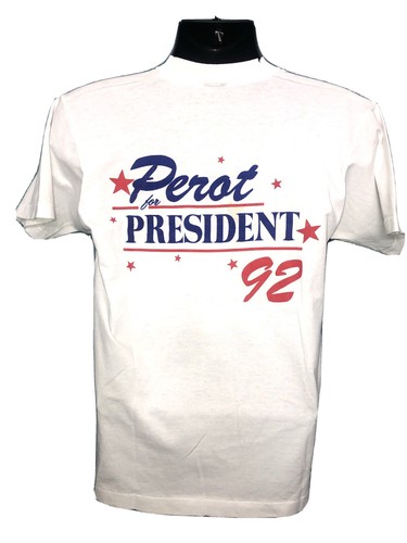 Rare VTG 90s Ross Perot For President SINGLE STITCH S… - Gem