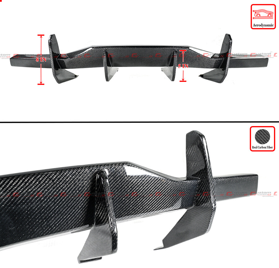For 2020-26 Corvette C8 Z51 STG 3 Add-On Real Carbon Fiber Rear Bumper ...