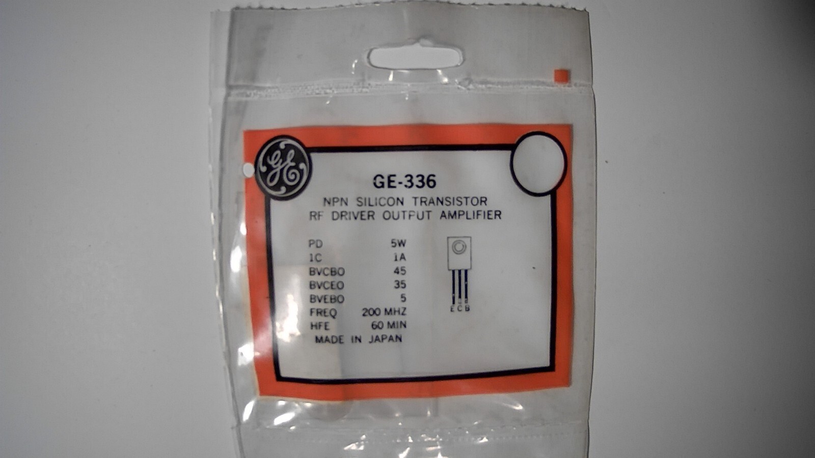 General Electric GE-336 NPN Silicon Transistor RF Driver Output ...