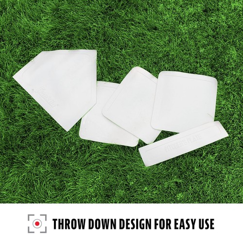 Baseball Base + Plate Set - Throw Down Baseball + Kickball Rubber Bases ...