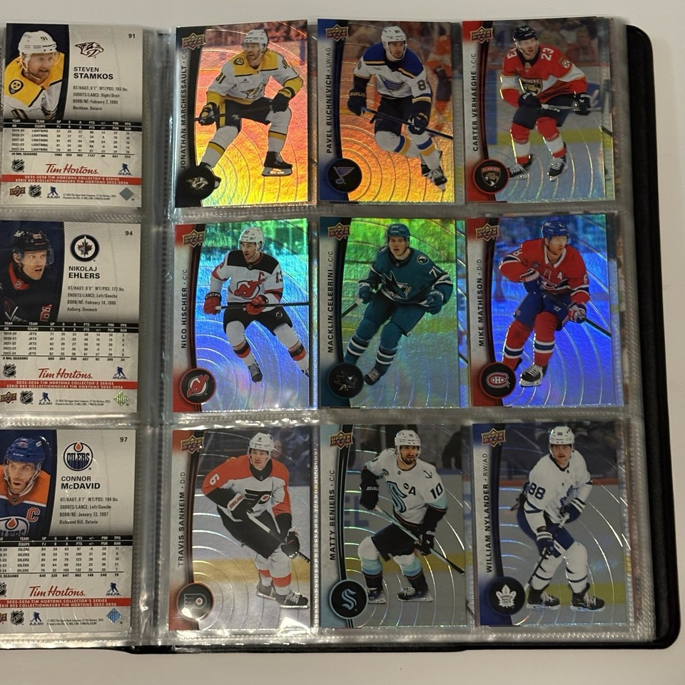 NEW 2025-26 Tim Hortons Hockey Cards Complete Base Set +MM - 138 Cards ...
