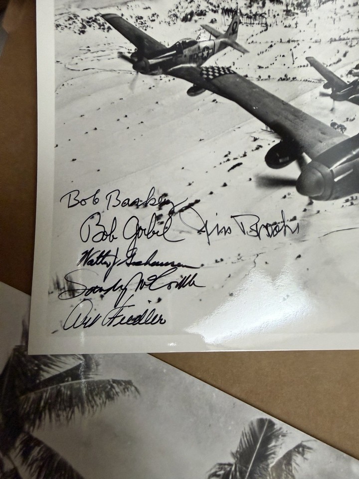Lot of 14 WWII Ace Pilot Signatures Autographed Signed Photos-Ken Walsh ...