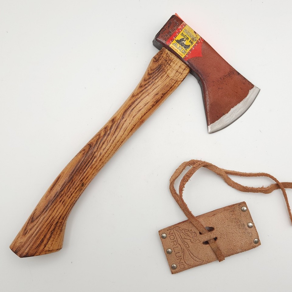 Vintage Norlund Hatchet Hudson Bay Tamohawk Axe W/ Sheath Genuine Very ...