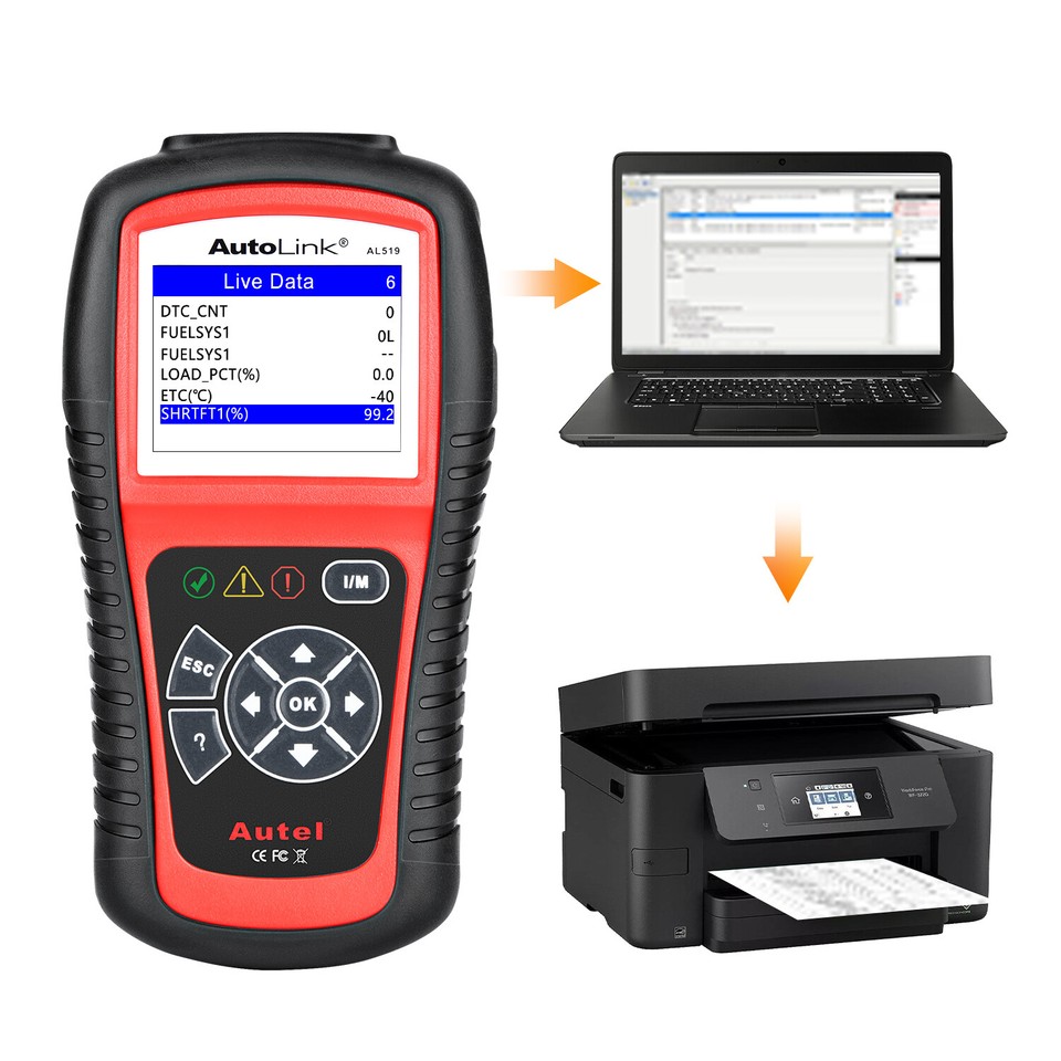 2025 Autel AutoLink AL619 AL519 OBD2 Scanner ABS SRS Auto Diagnostic ...