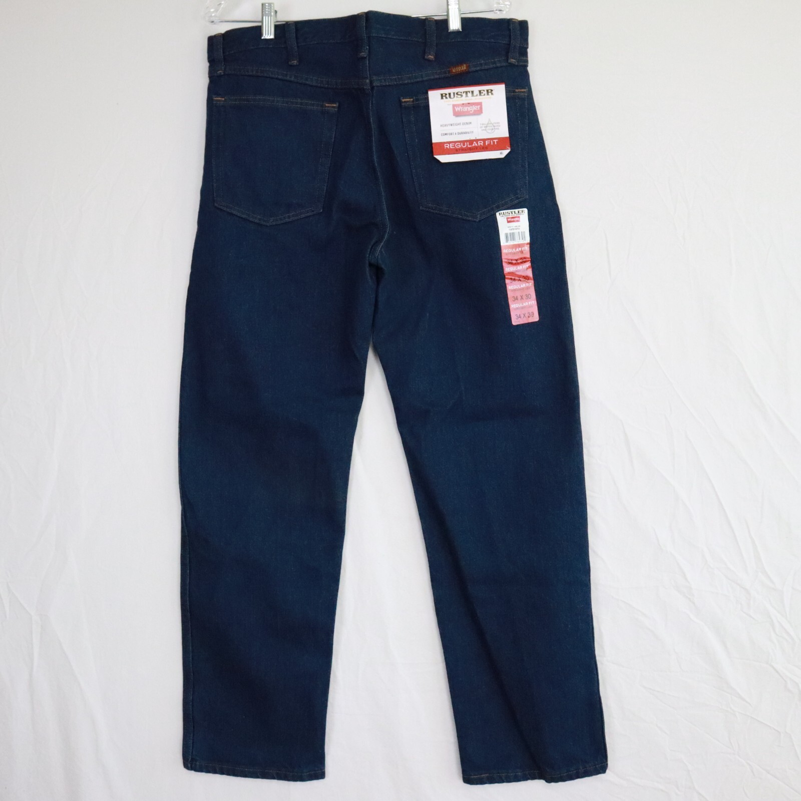 Rustler by Wrangler Jeans Mens 34x30 Regular Fit Straight Leg Denim ...