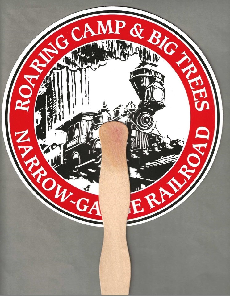 Roaring Camp & Big Trees Narrow-Gauge Railroad Paper Fan Souvenir ...