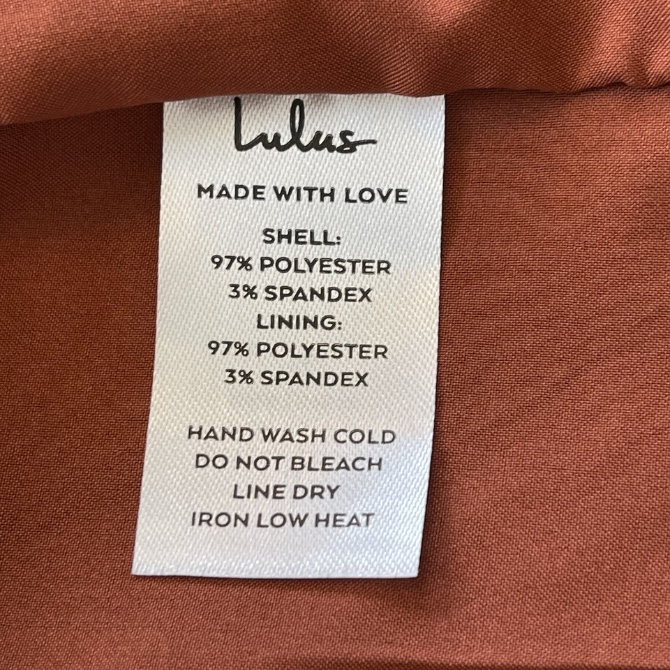 LULUS Rust Orange Mini Dress Women’s Medium Sleeveless Lined Dress NEW ...