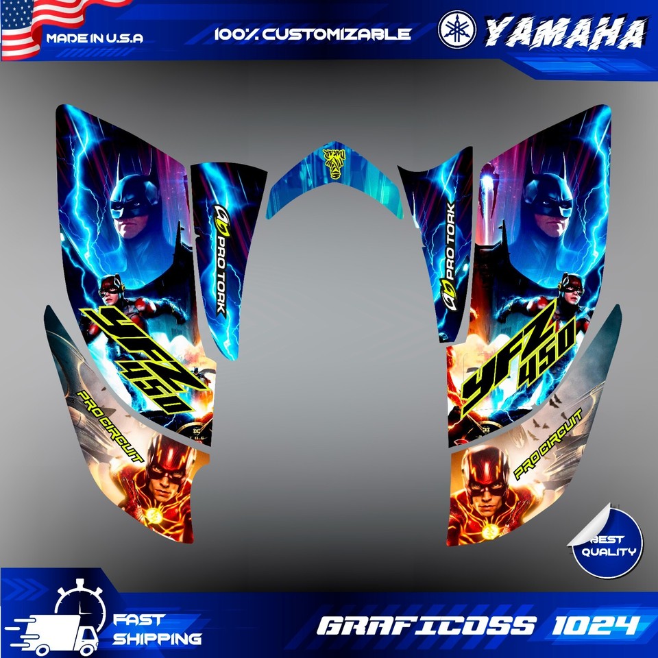 Yamaha YFZ 450 graphics kit 2003 2004 2005 2006 2007 2008 stickers ...