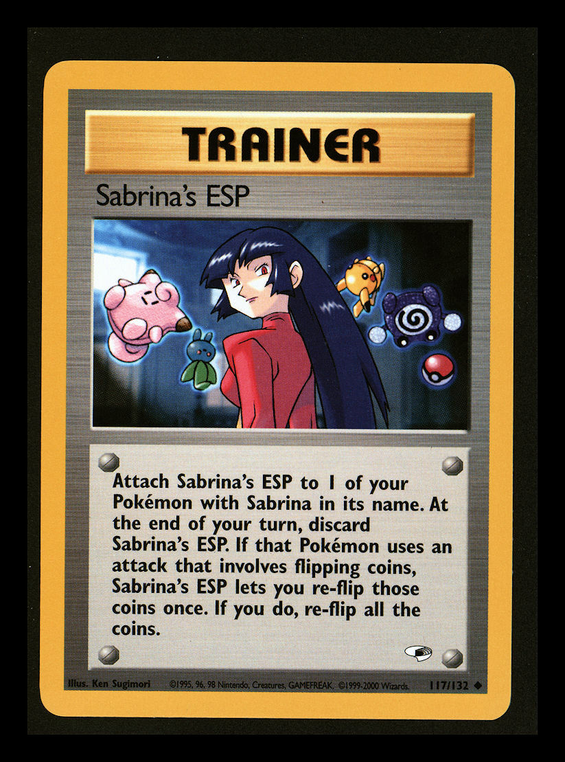 Sabrina's ESP Trainer 117/132 Pokemon Gym Challenge RARE NM COMBINED ...