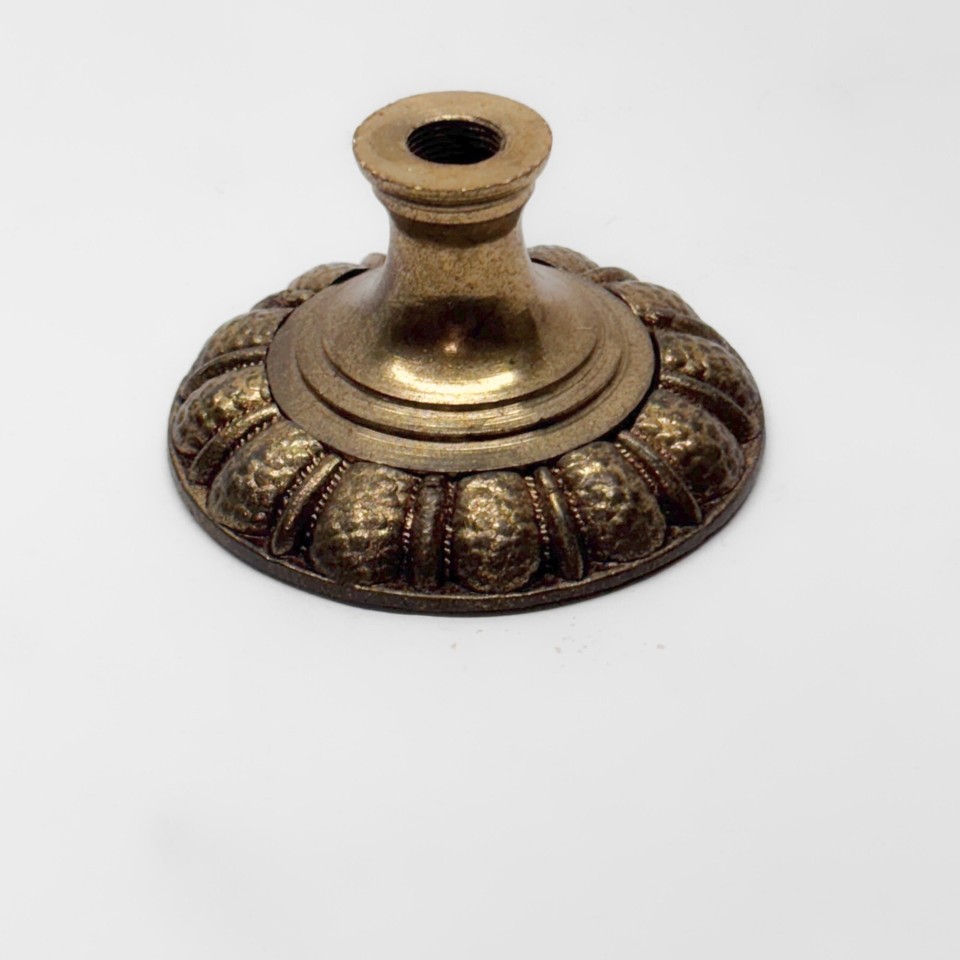 Lamp Part Riser Neck Spacer Solid Brass Ornate Mid-Century Spain 1 3/4 ...