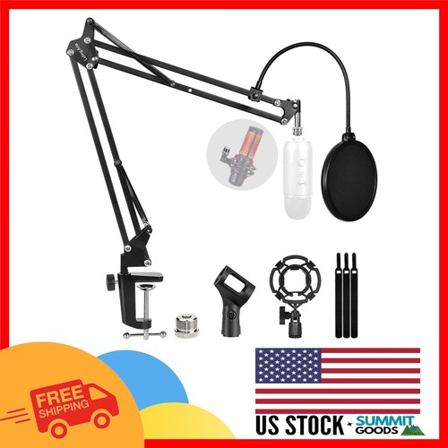 Blue Yeti Adjustable Boom Arm Stand with Windscreen & Double Layered ...