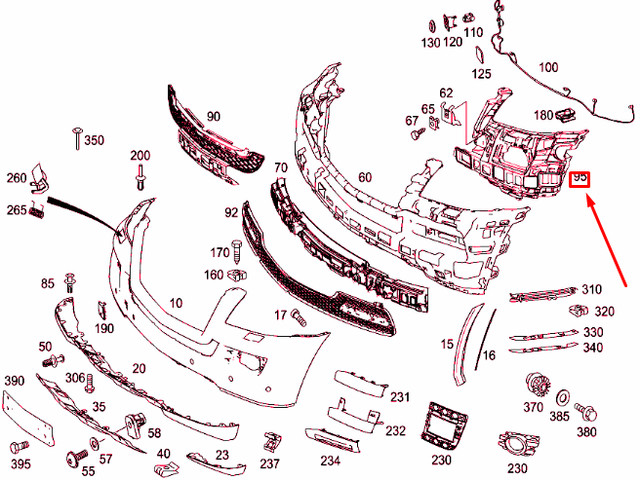 Mercedes-Benz GL X164 Front Bumper Right Reinforcement A1648851016 OEM ...