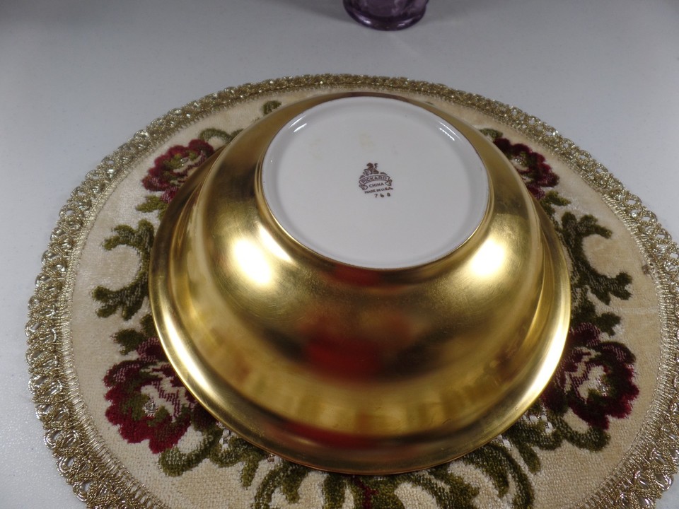 Pickard Gold Rose & Daisy Pattern # 768 Serving Bowl 9 1/8” | eBay