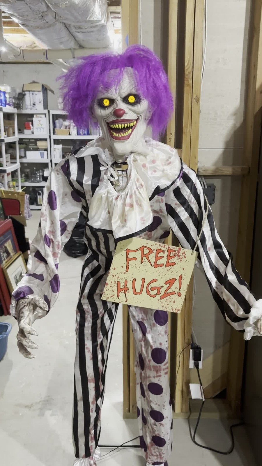 Hugz the Clown Spirit Halloween Original Animatronic Prop 6ft | eBay