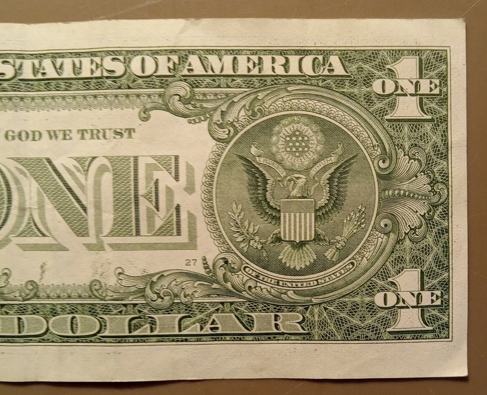 2021 Series $1 One Dollar Bill with Misprint Error Front & Back ...