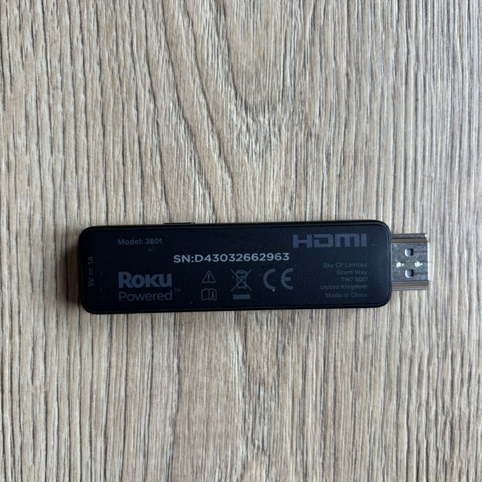 Now TV Smart Stick HD Model 3801 HDMI With USB Power Supply, Cable And ...